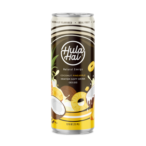 Coco Loco | Coconut Pineapple Kratom Soda 120mg MIT – Hula Hai