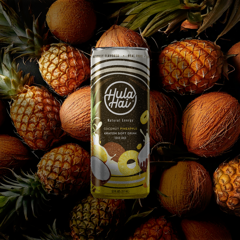 Coco Loco | Coconut Pineapple Kratom Soda 120mg MIT – Hula Hai